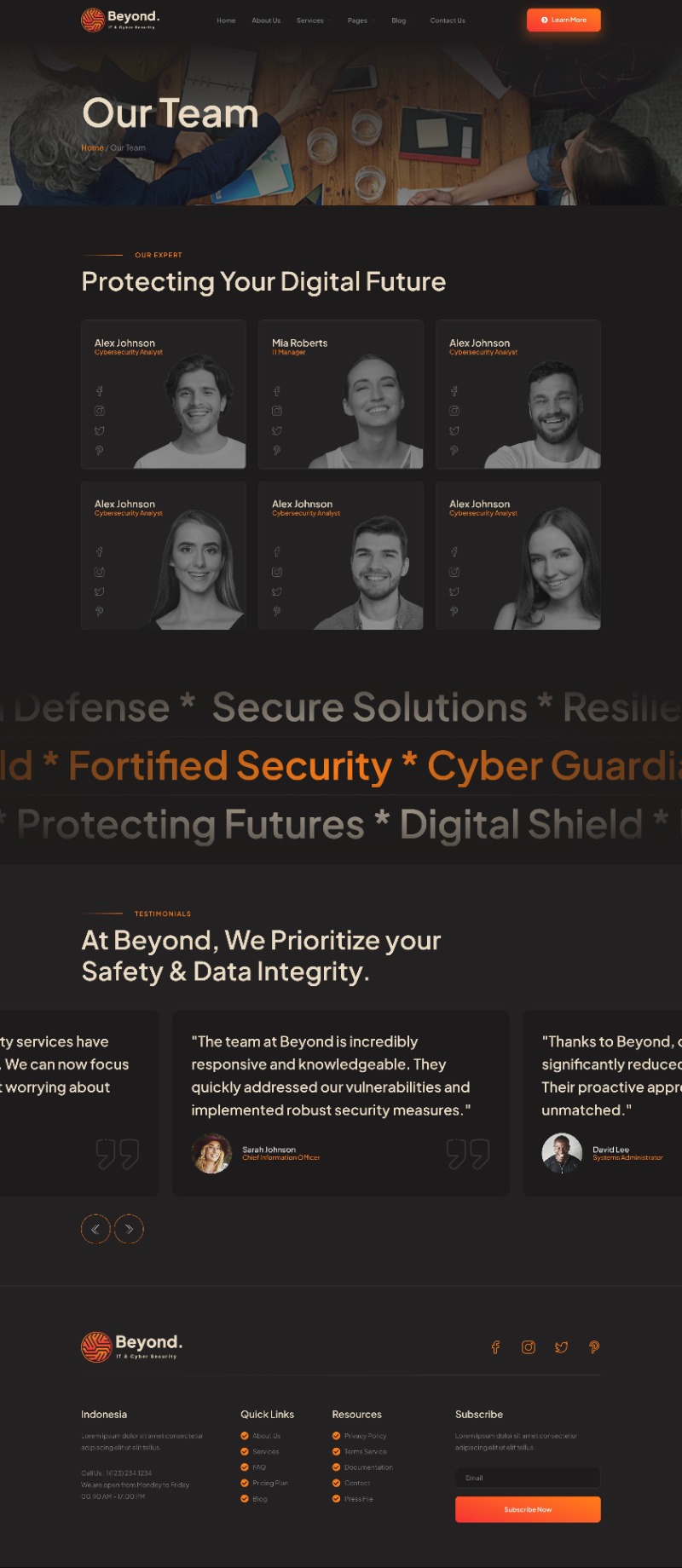 Beyond - IT & Cyber Security Elementor Template Kit by Rometheme | ThemeForest